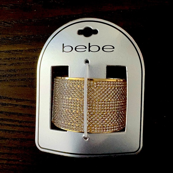 bebe | Jewelry | New Bebe Gold Rhinestone Cuff Bracelet | Poshmark